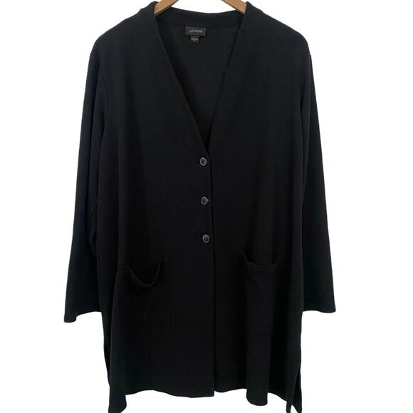 J. Jill | Sweaters | J Jill Wearever Collection Black Button Front ...